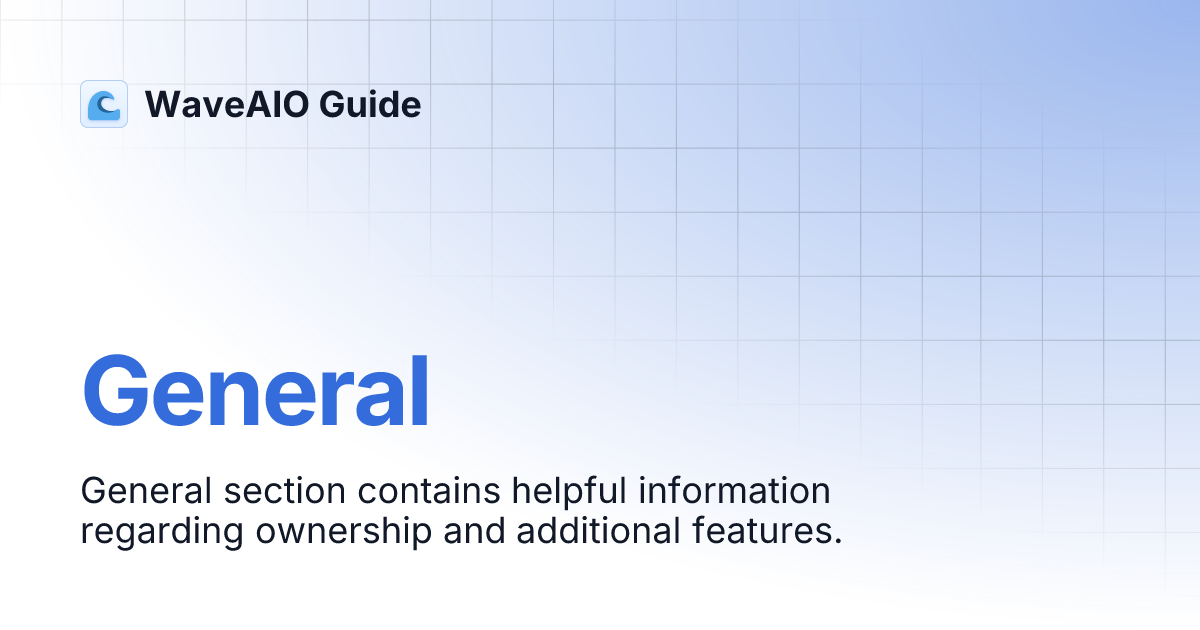 General | WaveAIO Guide